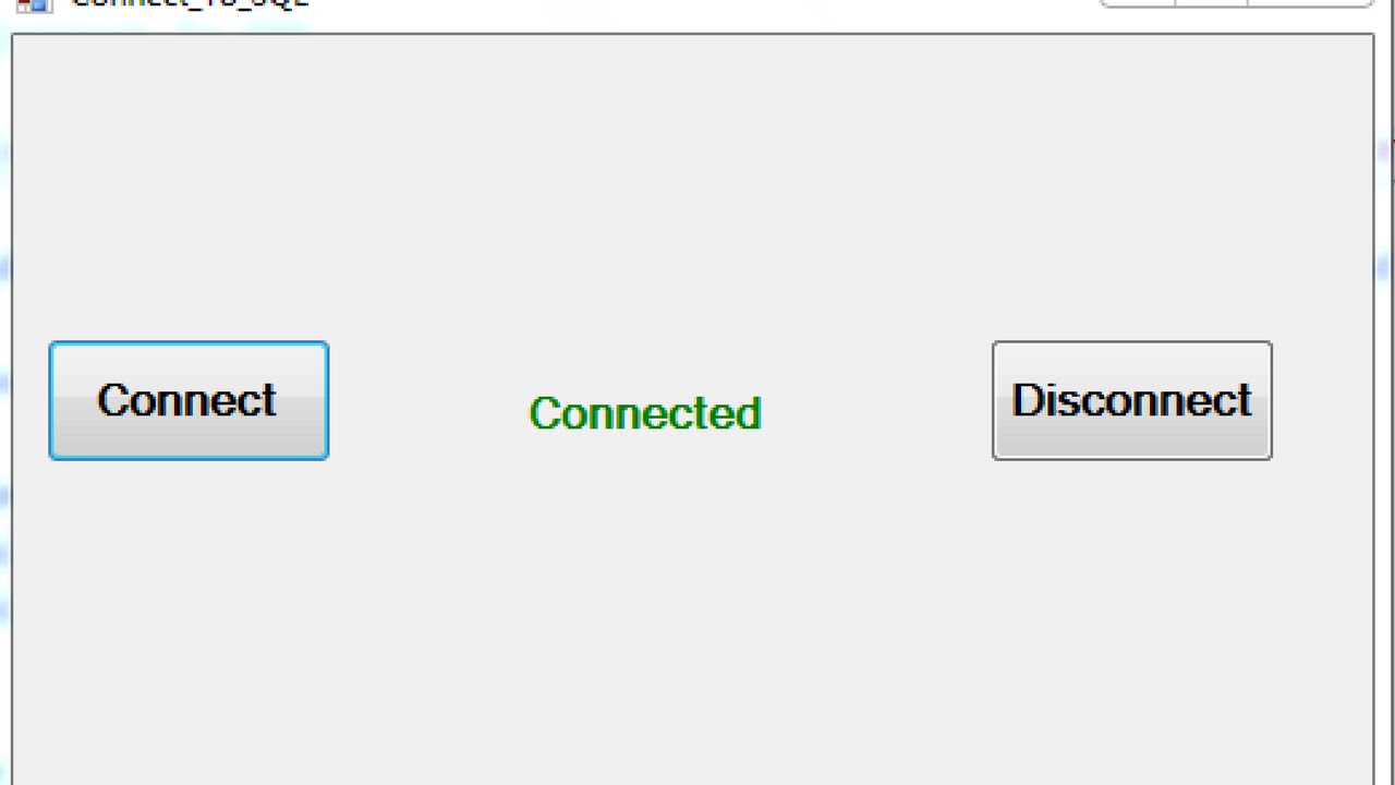 How to connect to SQL Server through Visual Studio .NET?